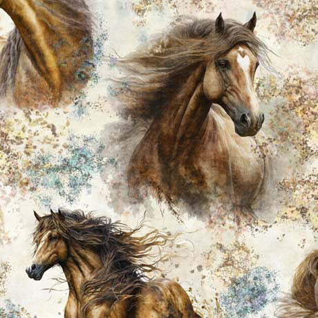 Stallion Song Allover Horses – Alamosa Quilt Company