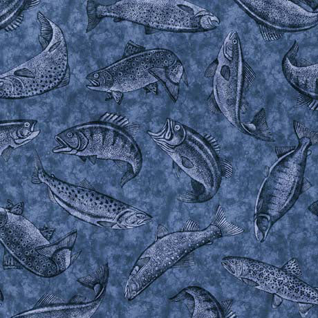 Fish Tails Fish Blender Blue – Alamosa Quilt Company