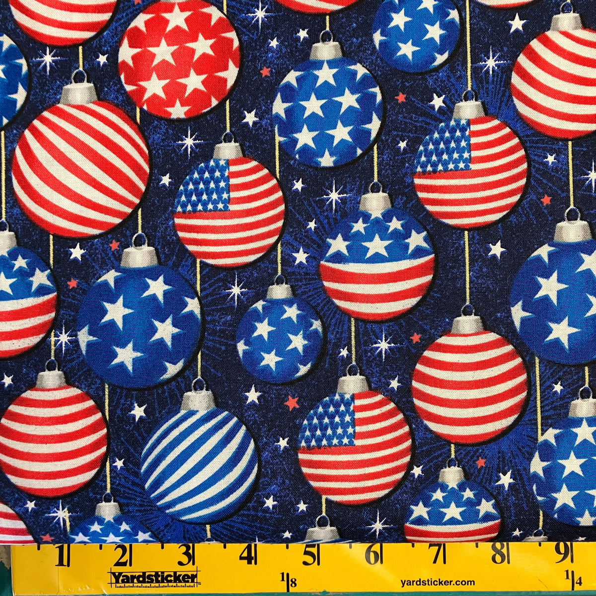 Xmas USA blue ornaments – Alamosa Quilt Company