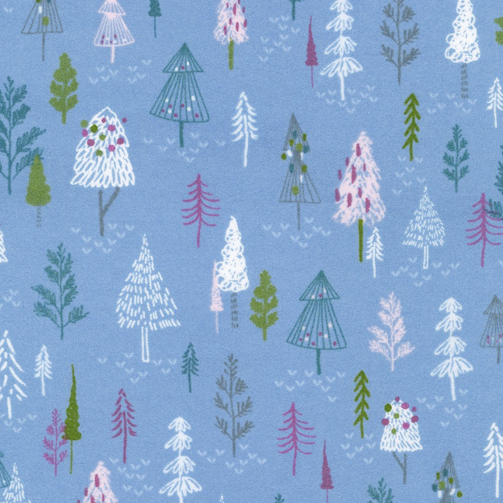 Winter Days Periwinkle Trees – Alamosa Quilt Company