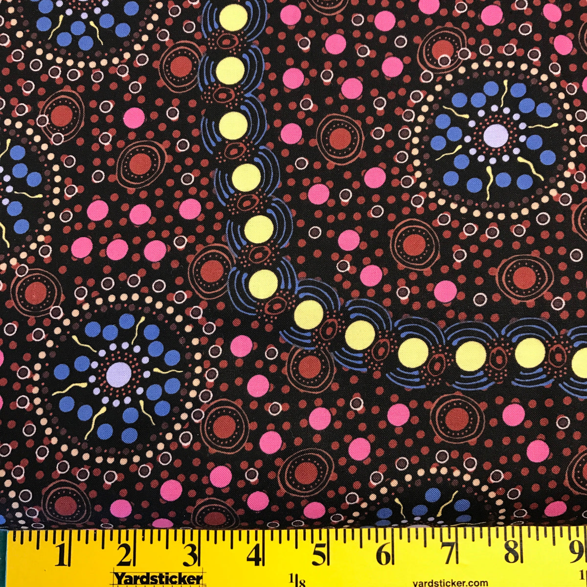 Australian Dreamtime Flowers Black – Alamosa Quilt Company